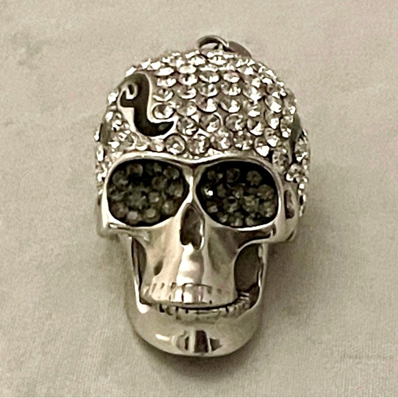 Accessories | Biker Goth Metal Emo Grunge Rocker Full Pave Rhinestone ...